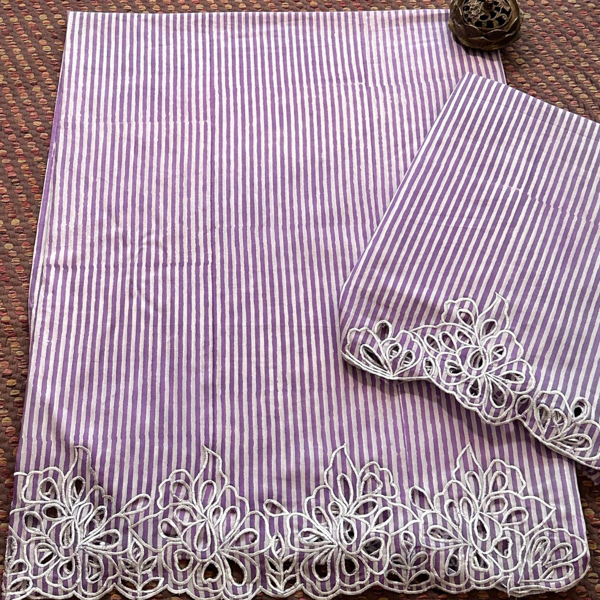 Cutwork Pure Cotton Handblocked Coord Set – NIMBU PANI BY RUCHIKA